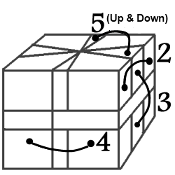 Square-1 puzzle presentation and solution